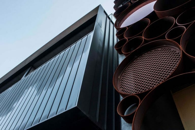 Martin Street Apartments feature Standing Seam and Interlocking panels ...