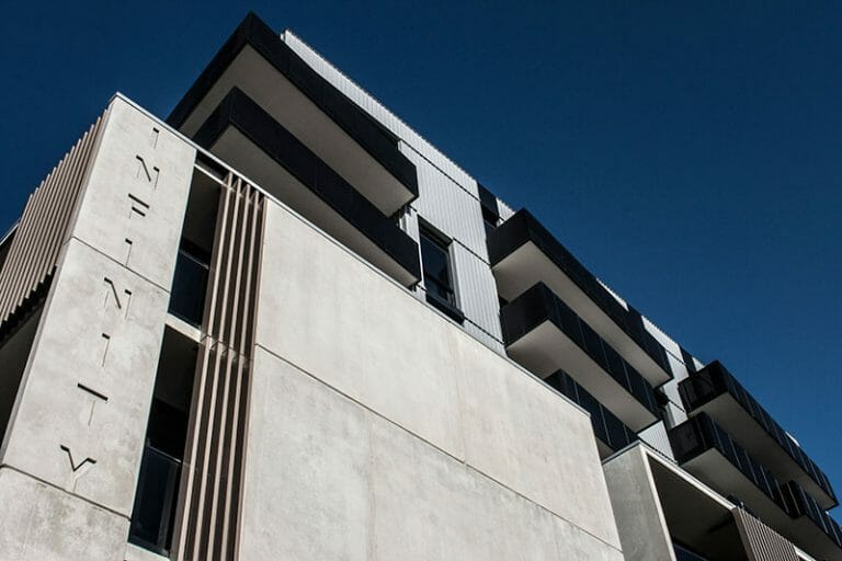 Infinity Apartments features Nailstrip COLORBOND® cladding by MCS