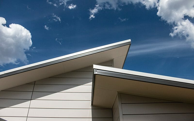 COLORBOND Dune Interlocking cladding on Nyrang Street House